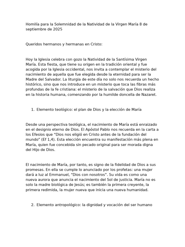 Natividad de La Virgen Maria | PDF | María, madre de Jesús | Natividad ...