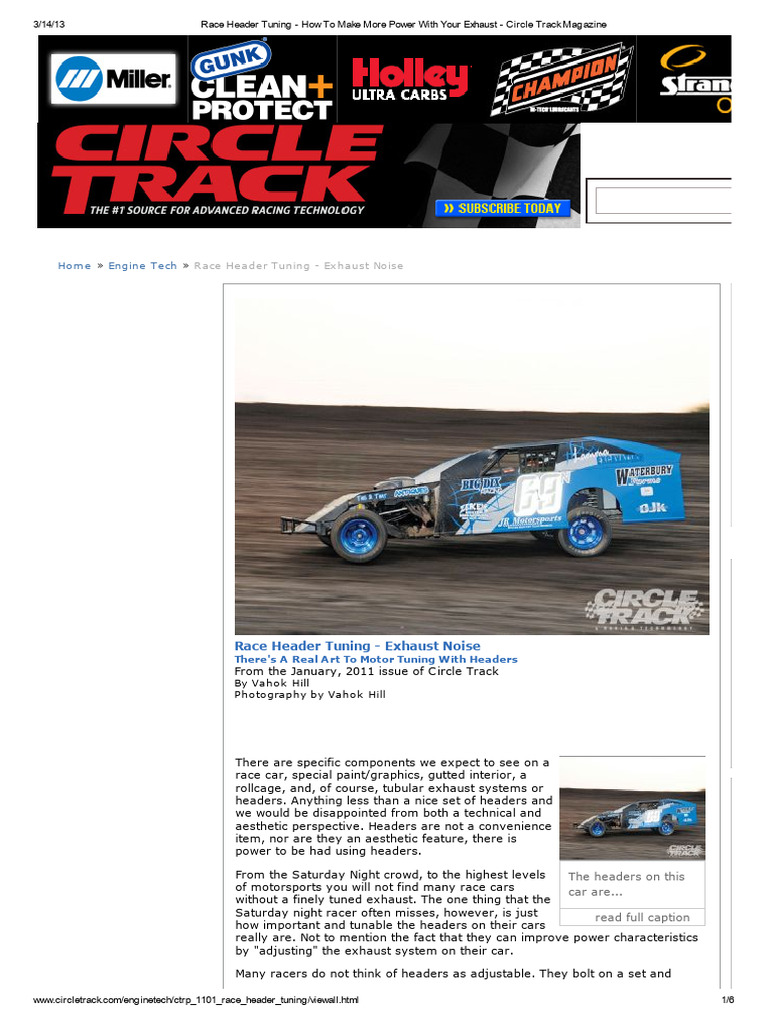 Race Header Tuning for Power Boost | PDF | Vehicle Parts | Engines