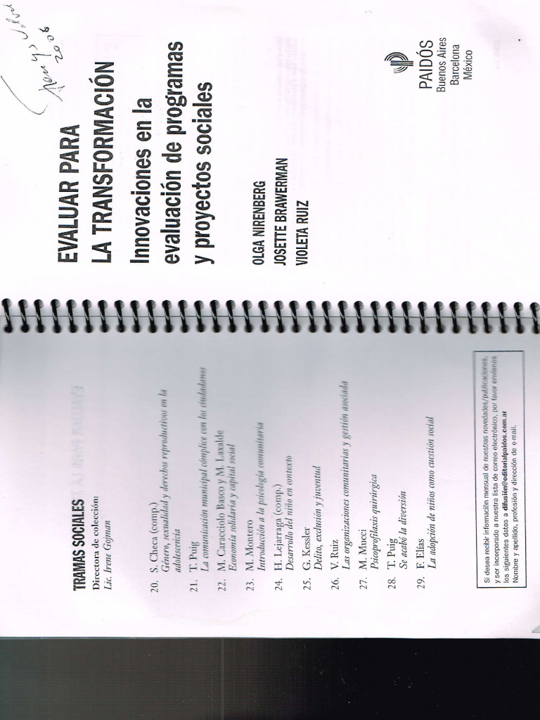 Evaluar para La Transformaci N Nirenberg Cap 1 | PDF