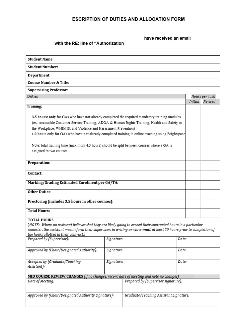Form 1, 140 HRS, Summer 2025 - New | PDF