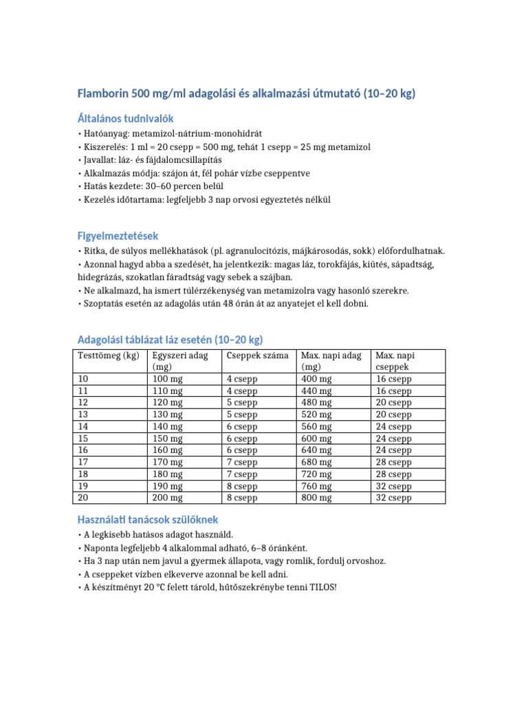 Flamborin Komplett Utmutato 10 20kg | PDF