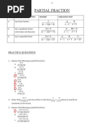 Partial Fractions Worksheet | PDF | Algebra | Mathematics