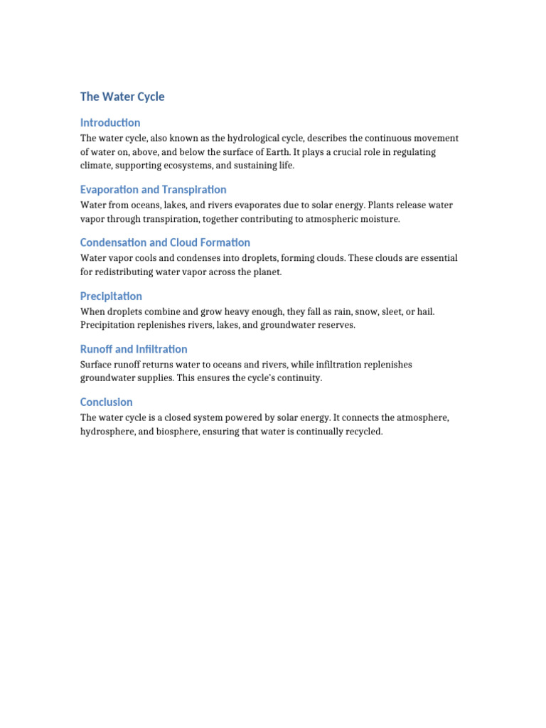 Water Cycle (1) | PDF