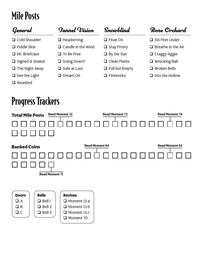 Printable MilePosts 8.5x11 | PDF