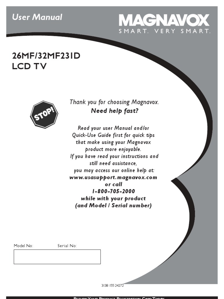 Magnavox 32mf231d - 37 Manual | PDF | Cable Television | Digital Television