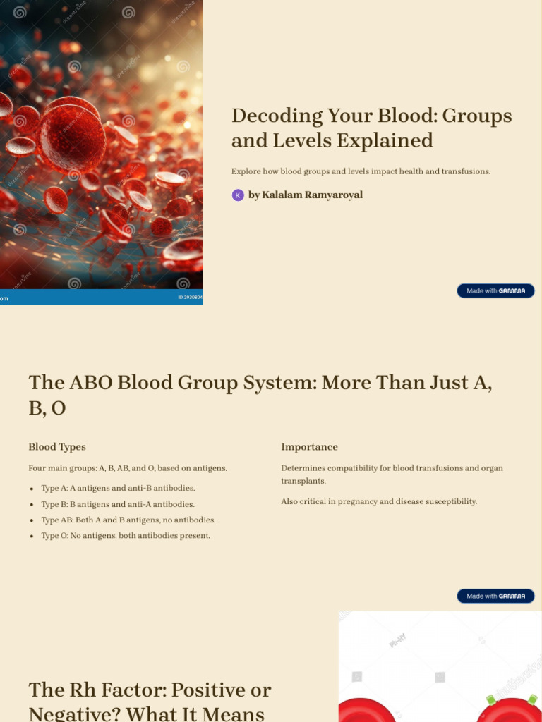 Decoding Your Blood Groups and Levels Explained | PDF | Blood Type | Blood