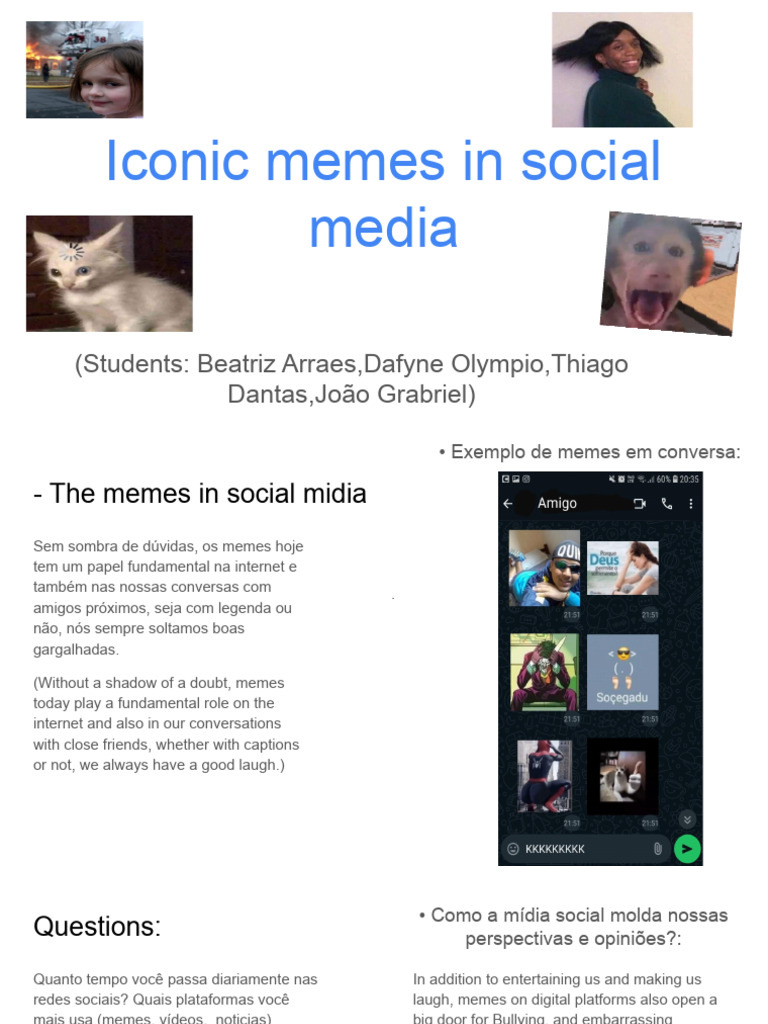 O Impacto dos Memes nas Redes Sociais | PDF | Rede mundial de ...