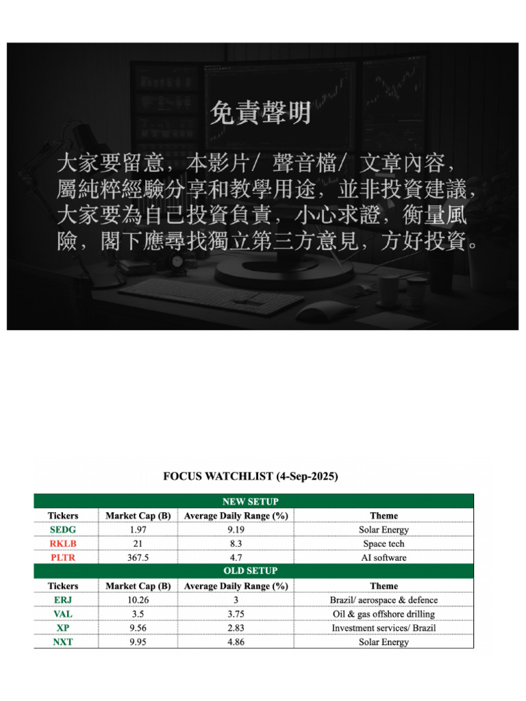 Focus Watchlist Update (4-Sep-2025) | PDF