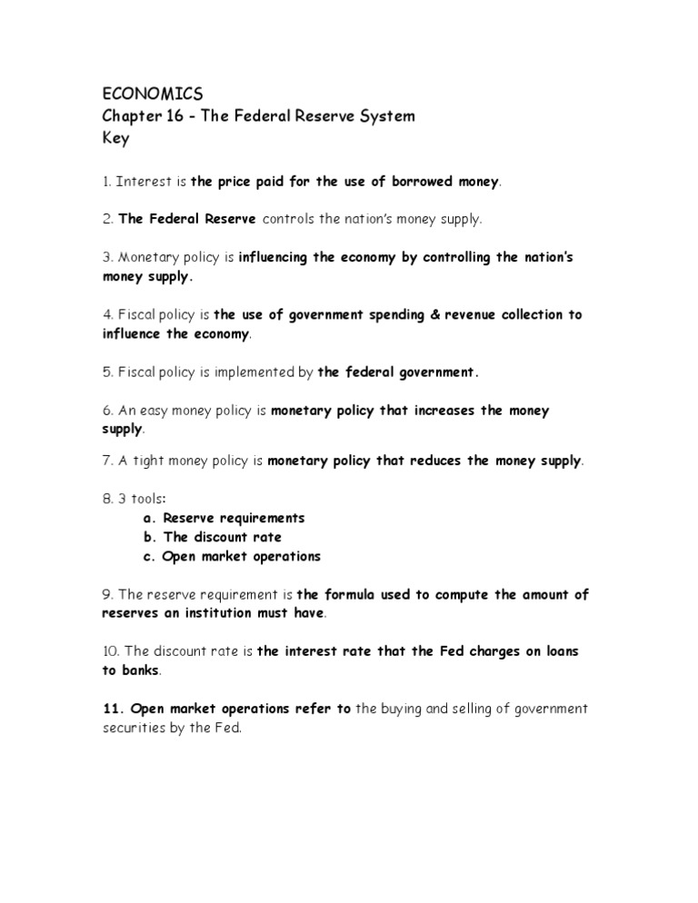 Federal Reserve & Monetary Policy | PDF | Business | Finance & Money ...