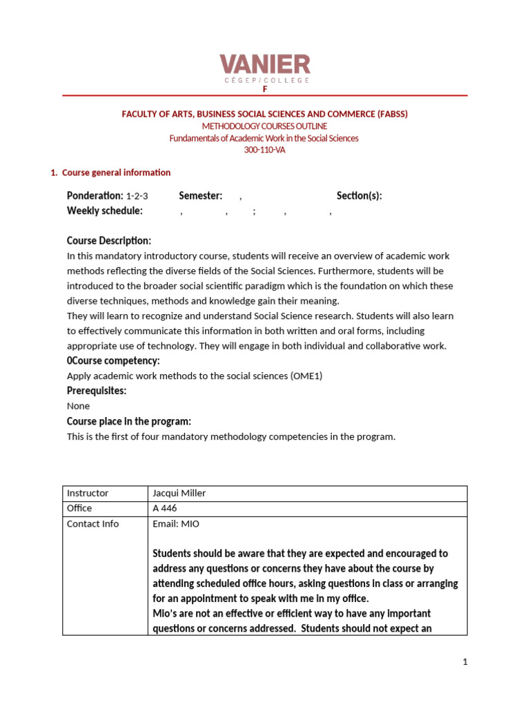 FABSS Methodology Course Overview | PDF | Educational Assessment ...