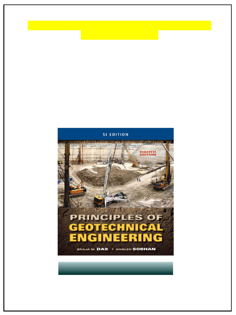 Principles of Geotechnical Engineering SI Edition Braja M. Das Sample | PDF | Fur | Zoology