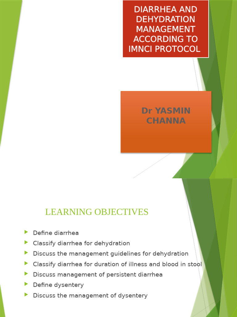 Imnci Diarrhea and Dehydration | PDF | Diarrhea | Medical Specialties