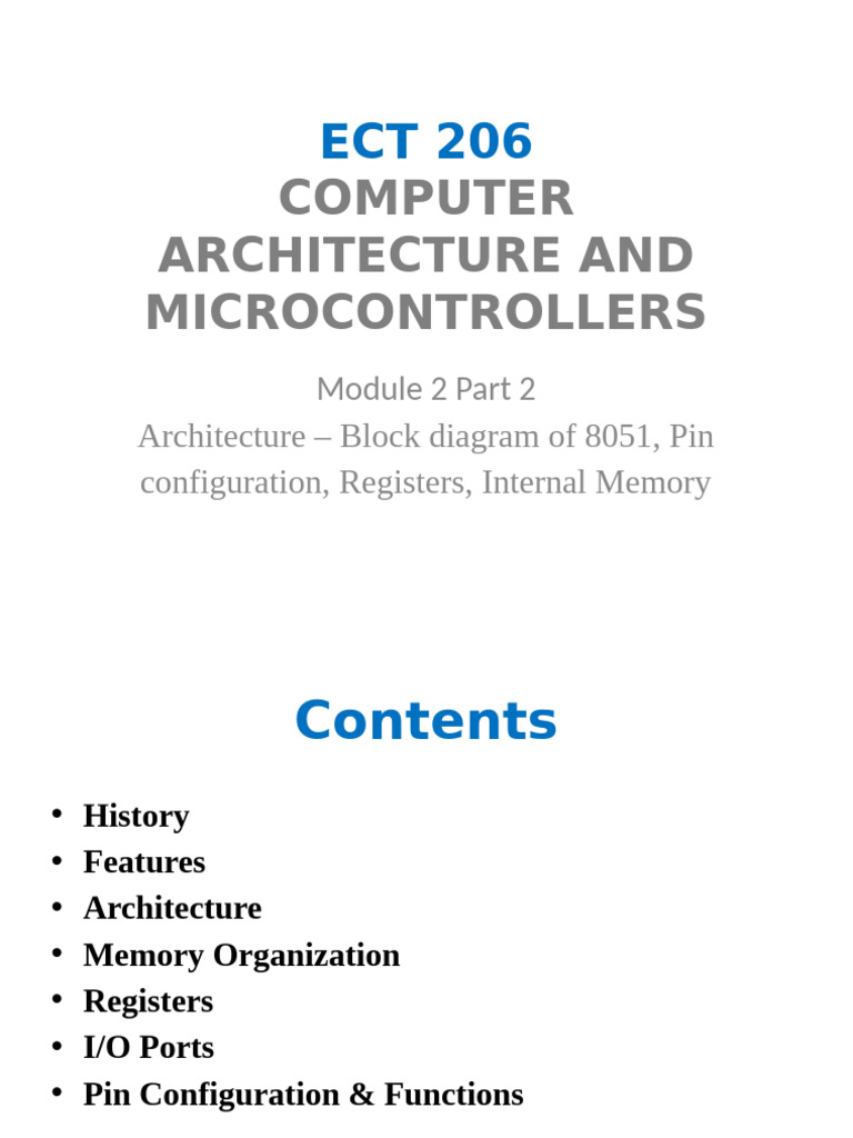 ECT206 Module2 Part2 | PDF | Microcontroller | Computer Engineering