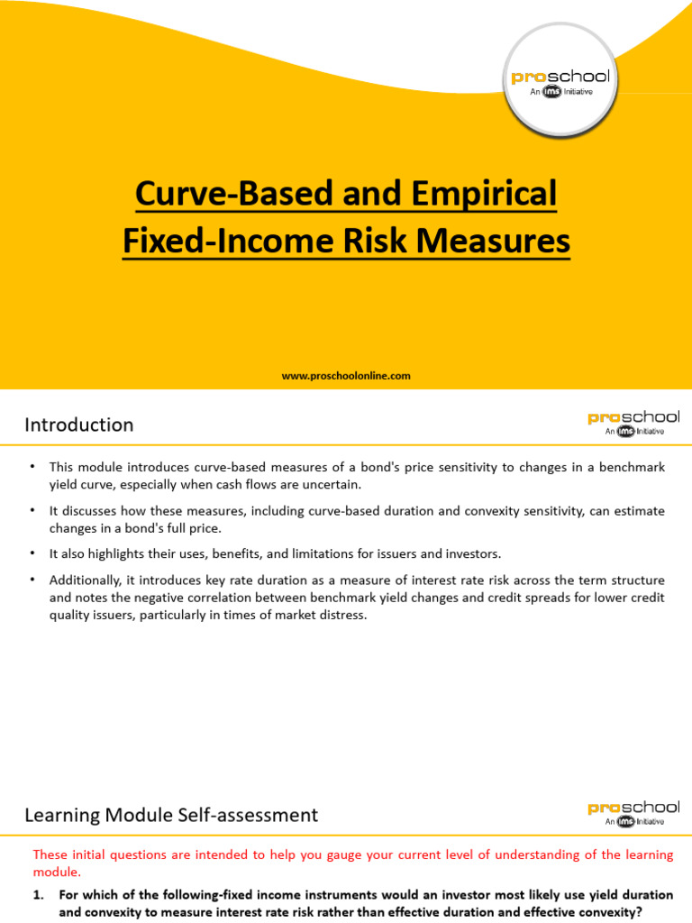 13+ +curve Based+and+Empirical+Fixed+Income+Risk+Measures | PDF | Bonds ...