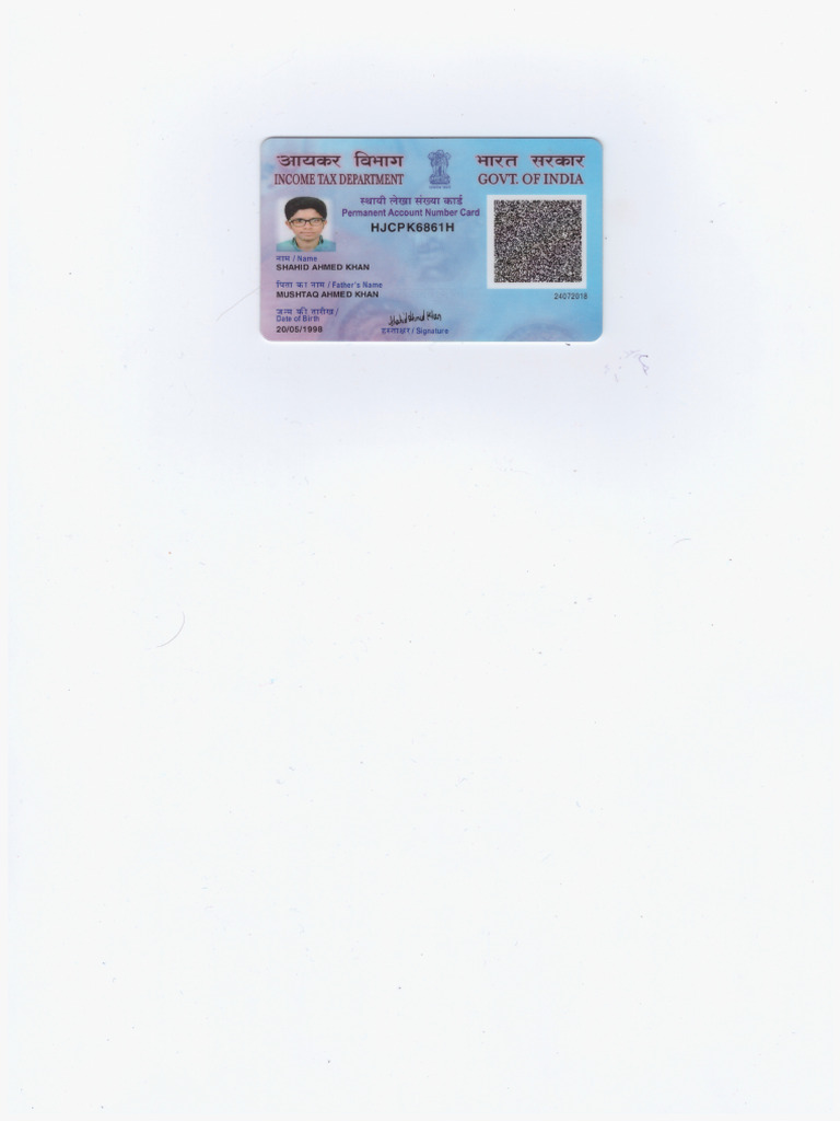 Shahid Pan Card | PDF