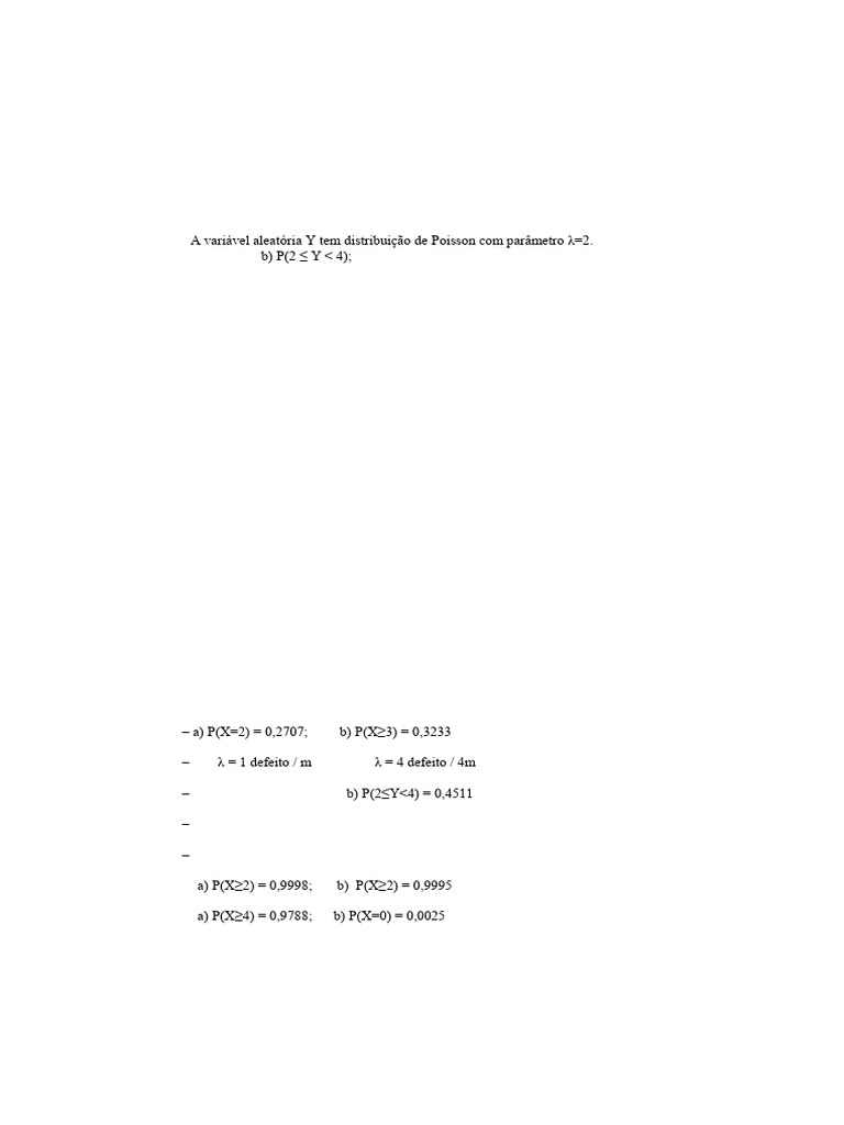 Lista de Exemplos - Distr Discretas de Prob - II | PDF