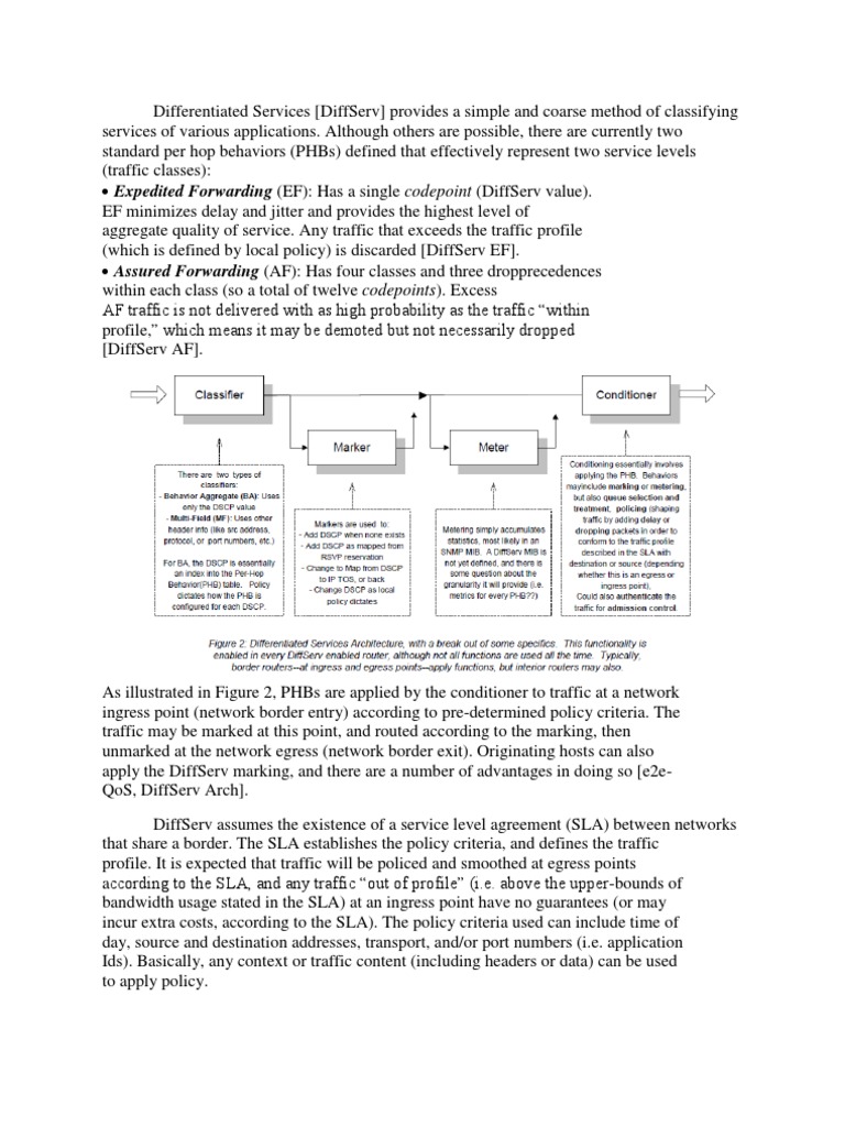 Expedited Forwarding (Ef) : Has A Single Codepoint (Diffserv Value) | PDF | Quality Of Service ...