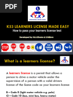 Learner Driver Manual | PDF | Driver's License | Traffic
