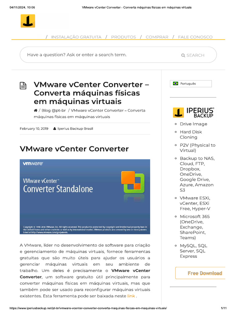 VMware VCenter Converter | PDF