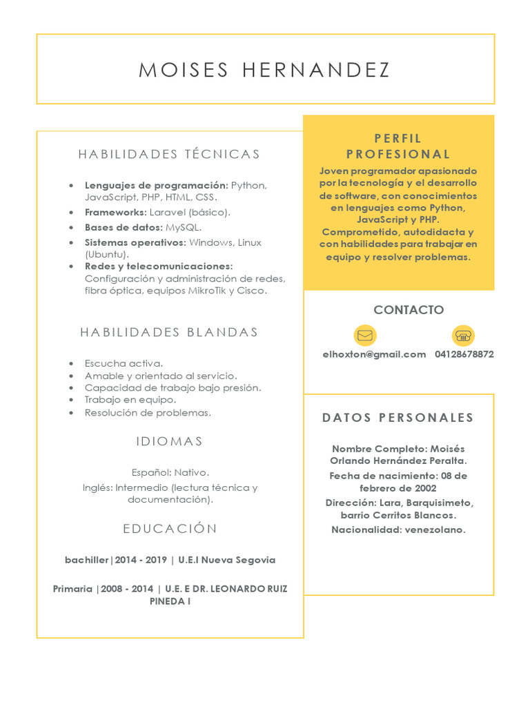 CV Moisés Hernandez | PDF