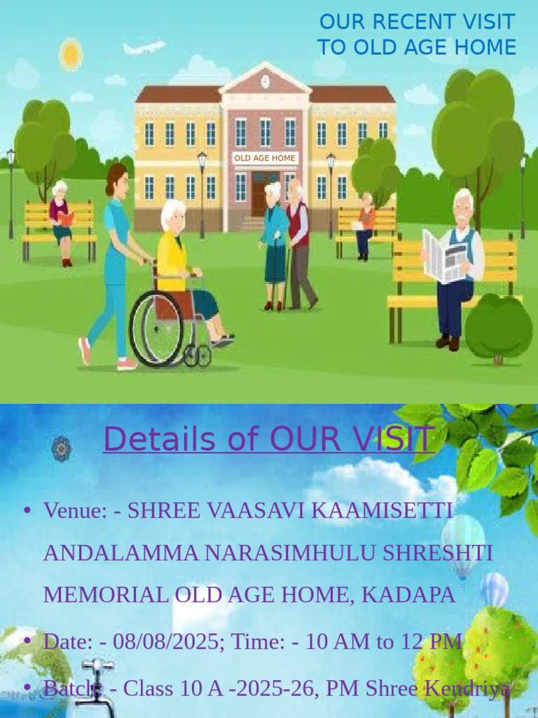 Class 10 Visit to Old Age Home | PDF | Behavioural Sciences | Social ...