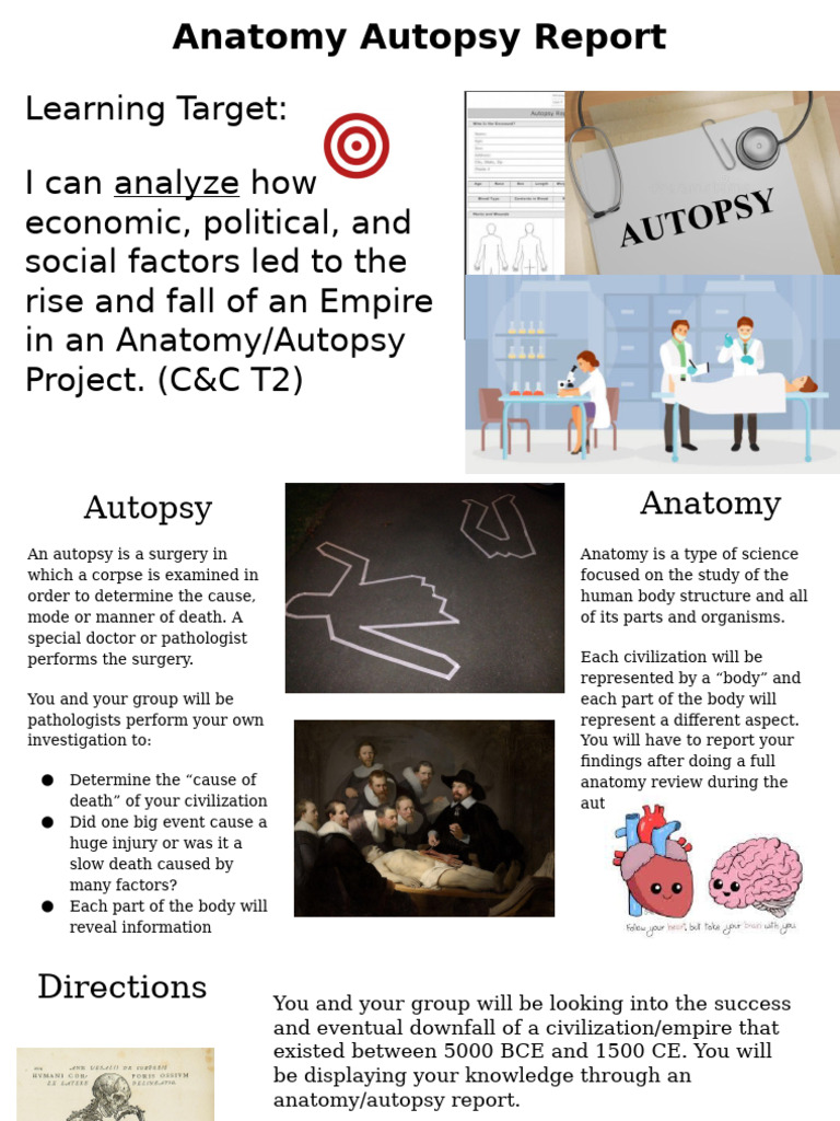 Completed Anatomy - Autopsy Student Template | PDF | Inca Empire