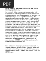 PRAYER During Awarding Ceremony 2nd Quarter | PDF | God The Father | Prayer