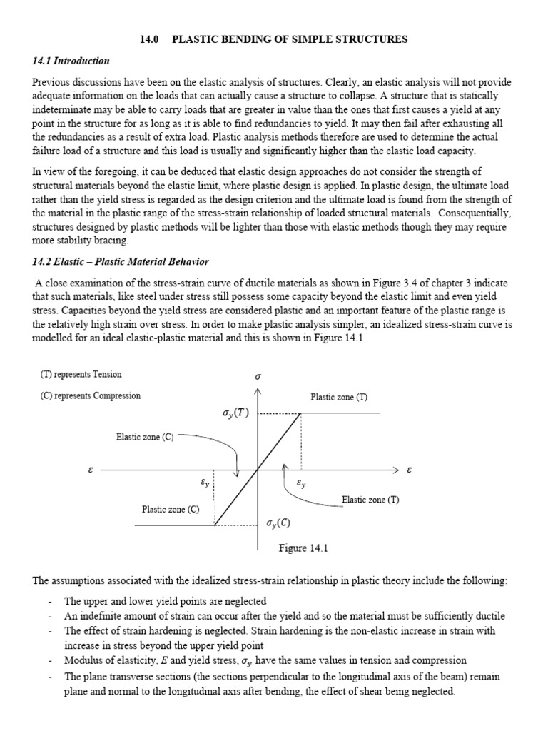 Plastic Bending Analysis of Structures | PDF | Bending | Deformation ...