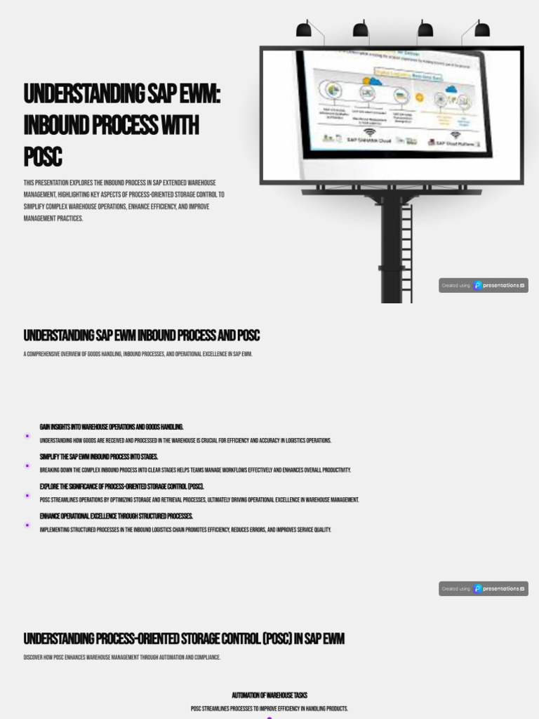 Demystifying SAP EWM - Inbound Process With POSC | PDF