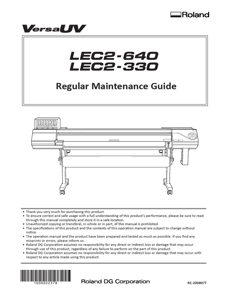 LEC2 640 330 Maintenance Guide | PDF | Printer (Computing)