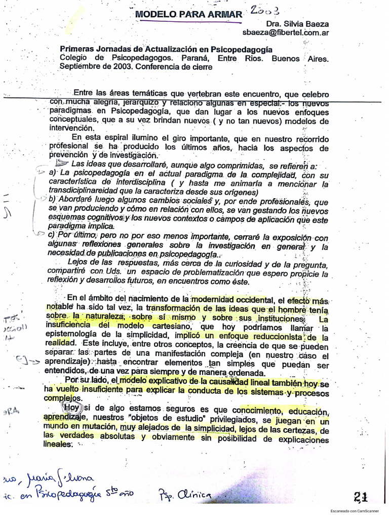 Modelos para Armar - Silvia Baeza - 2003 | PDF