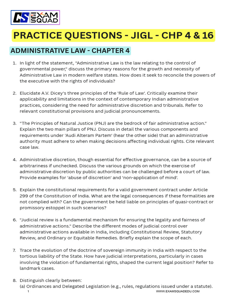 Practice Questions - Jigl - CHP 4 & 16 | PDF | Tort | Civil Law (Legal ...