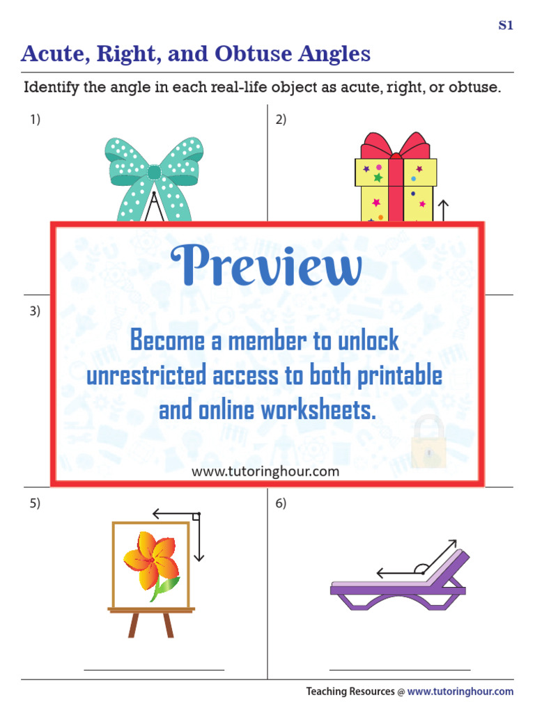 Identify Acute, Right, and Obtuse Angles | PDF