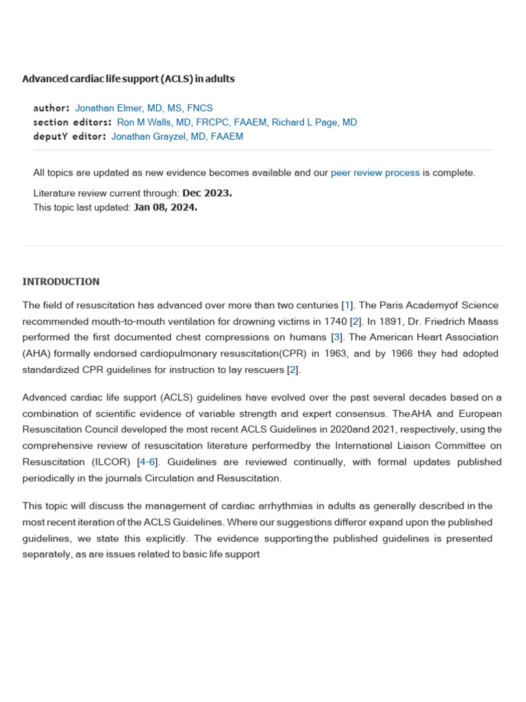 Acls 2024 | PDF | Cardiopulmonary Resuscitation | Cardiac Arrest