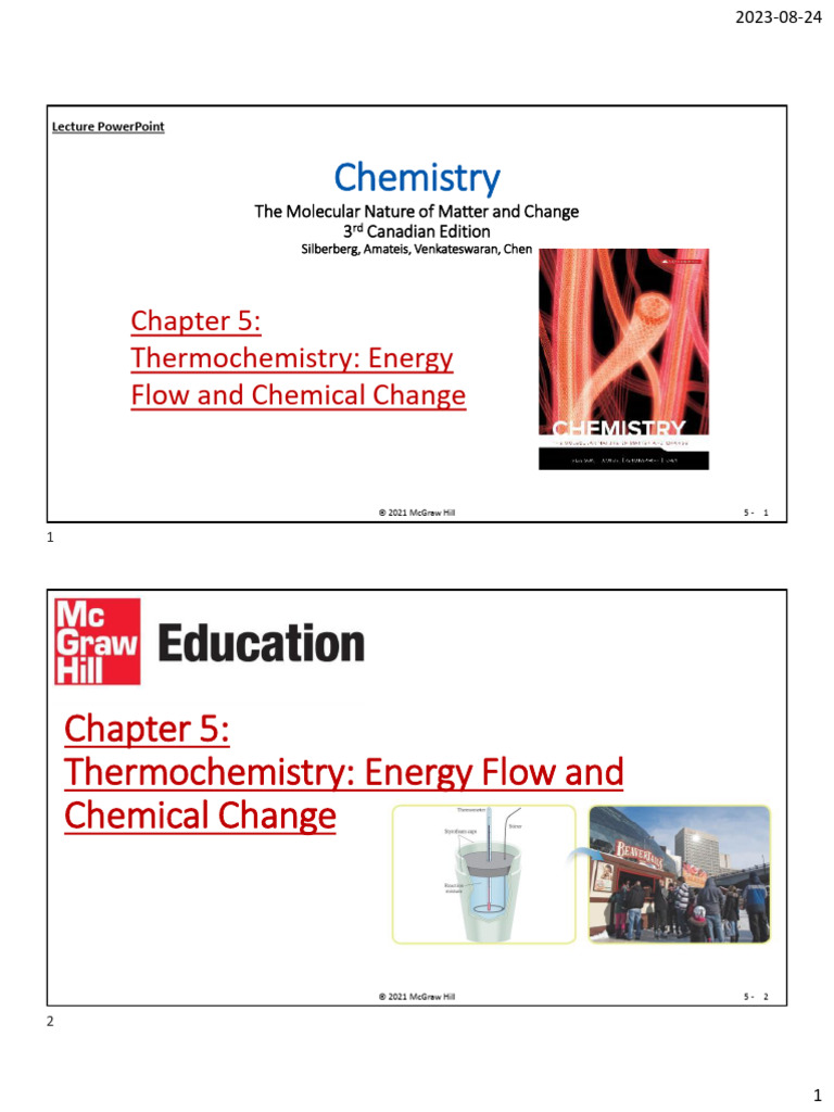 Chapter 5: Thermochemistry: Energy Flow and Chemical Change | PDF | Heat | Enthalpy