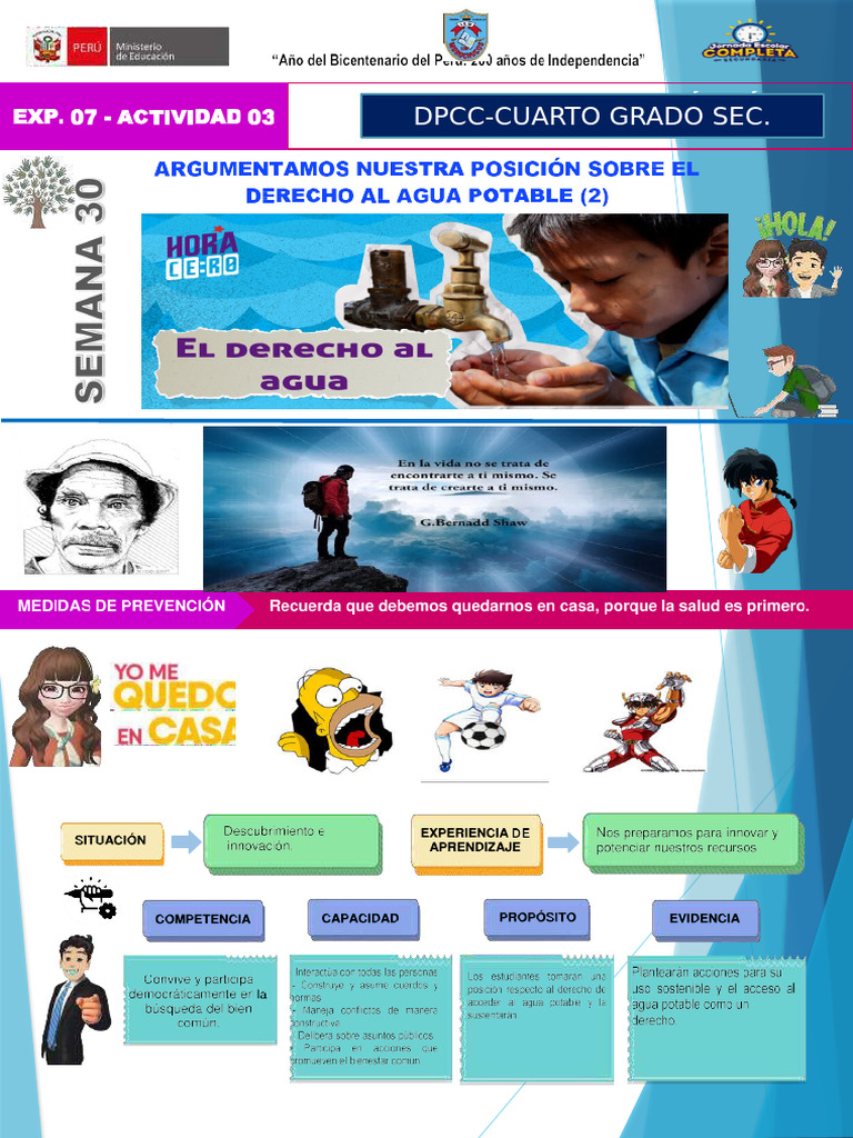 Semana 30 - DPCC 3° y 4° Grado | PDF