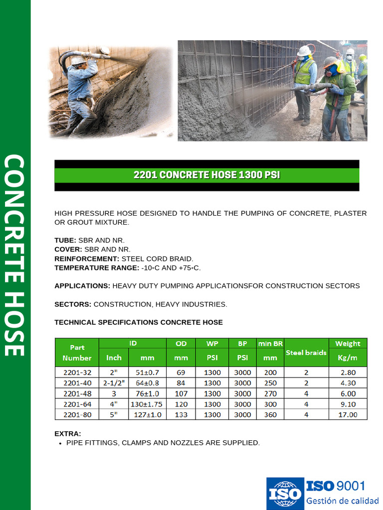 High Pressure Concrete Pumping Hose | PDF