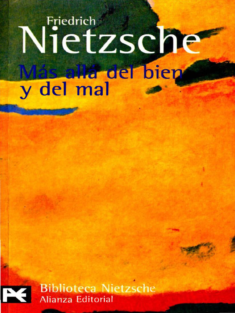 Friedrich Nietzsche - Más Allá Del Bien y Del Mal-Alianza (1997) | PDF ...