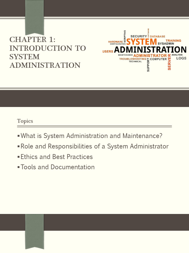 System Administration Overview and Roles | PDF | Security | Computer ...