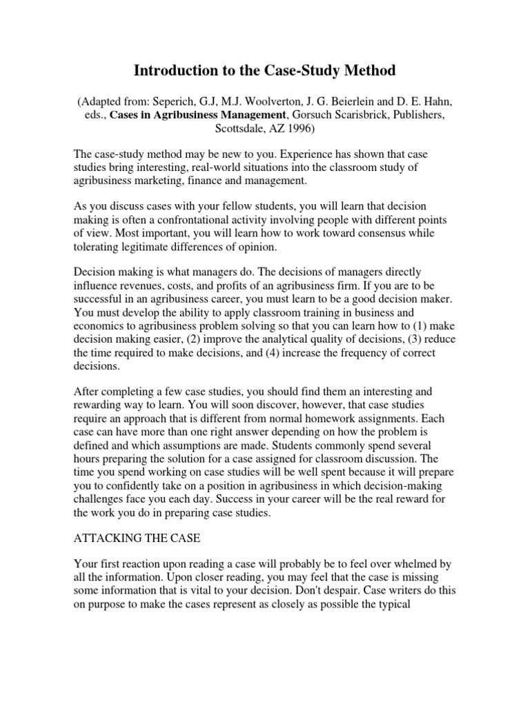 Introduction To The Case | PDF | Validity (Statistics) | Case Study