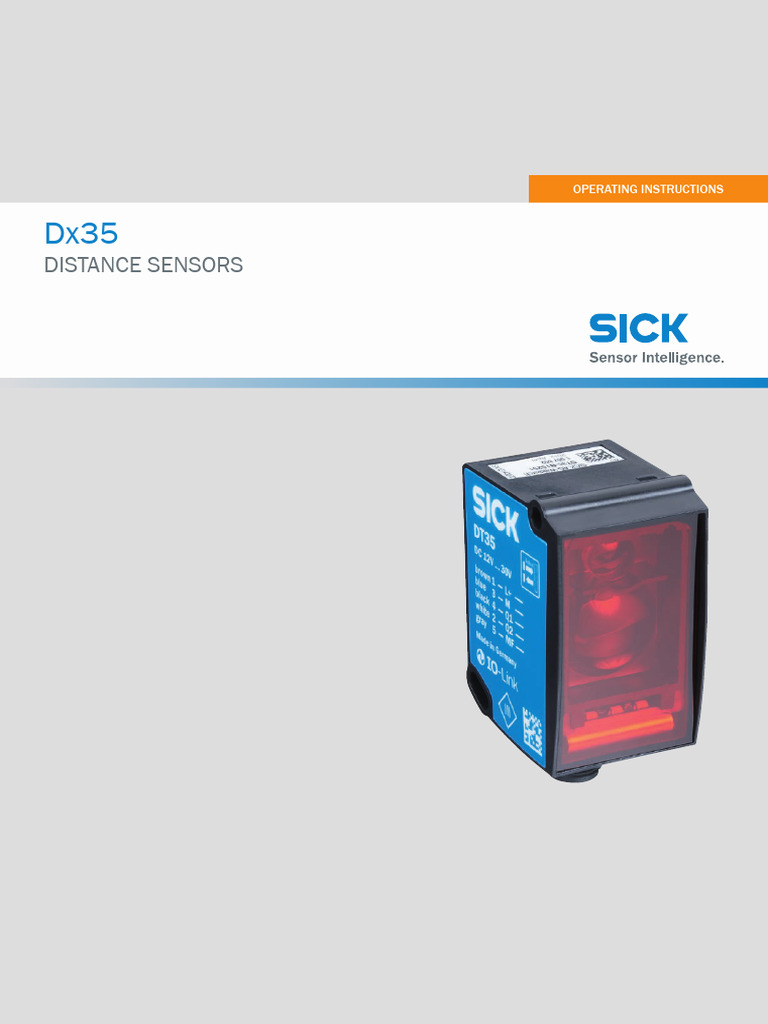 Operating Instructions Dx35 Sick DT 35 Distance Sensors en Im0052743 ...