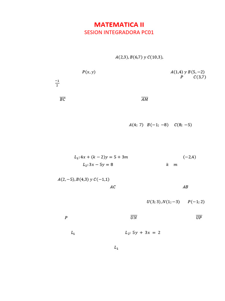 Sesion Integradora01 - MATEMATICA II | PDF | Triángulo | Geometría