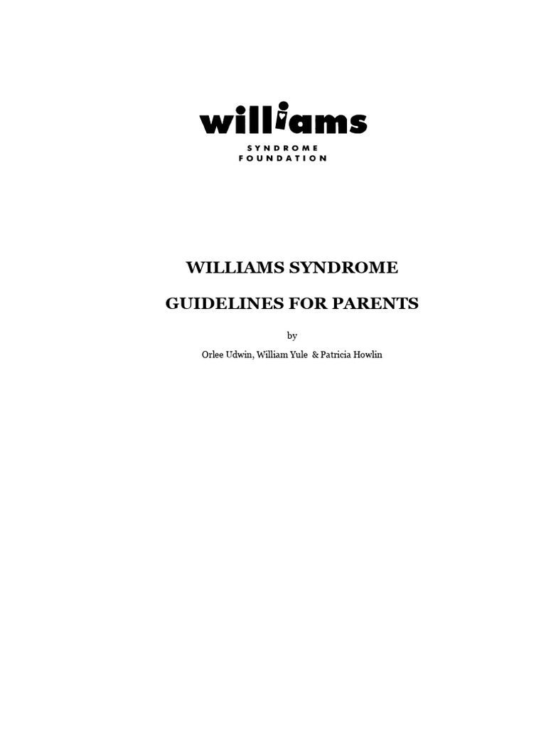 Williams Syndrome: Parent Guidelines | PDF | Nocturnal Enuresis
