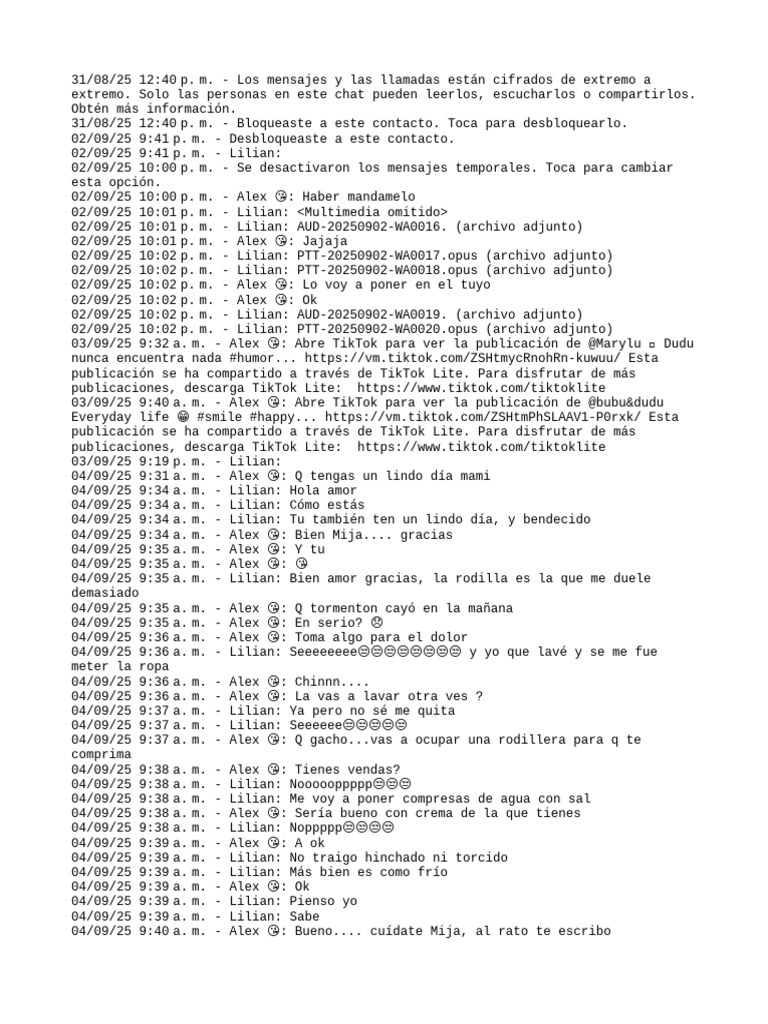 Chat de WhatsApp Con Alex ? | PDF | Comunicación por medio de ordenadores