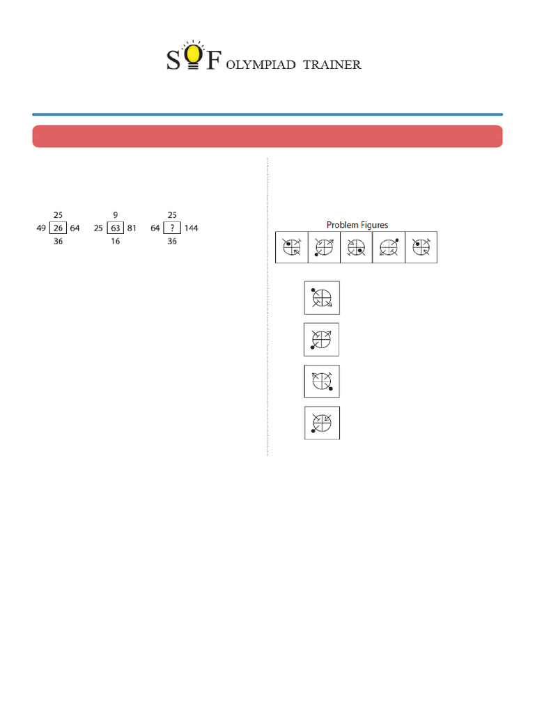 Reasoning - Sample - Class 6 - 6 - Answer | PDF