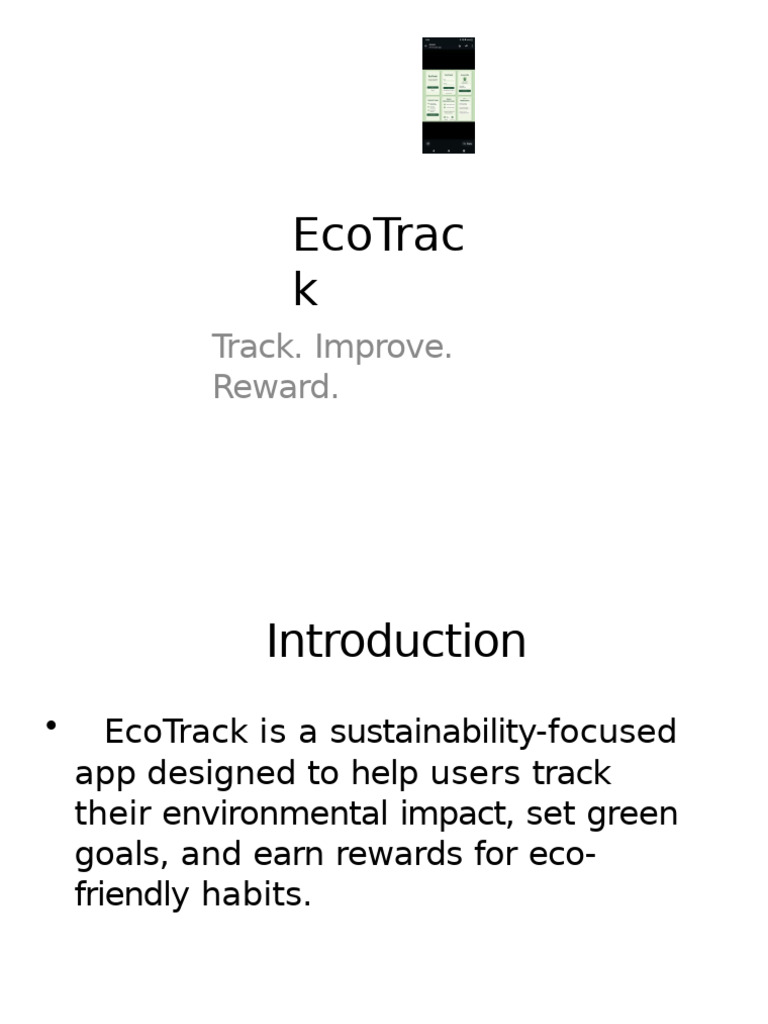 EcoTrack Presentation | PDF
