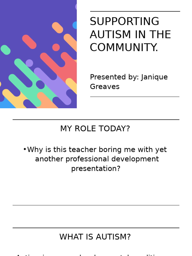 Supporting Autism in Education and Community | PDF | Autism ...