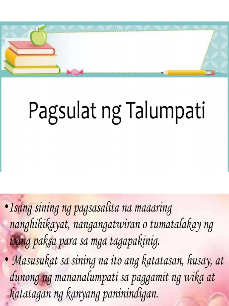 3rd Lesson Pagsulat NG Talumpati | PDF