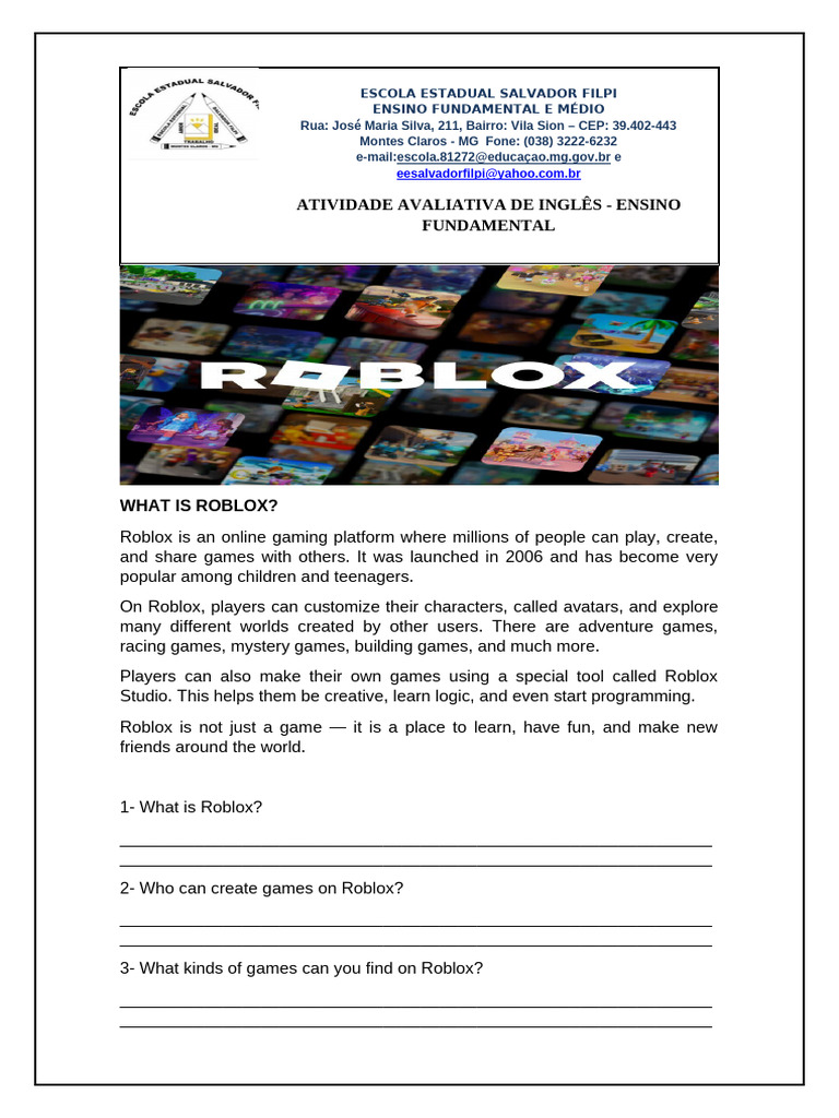 What Is Roblox | PDF