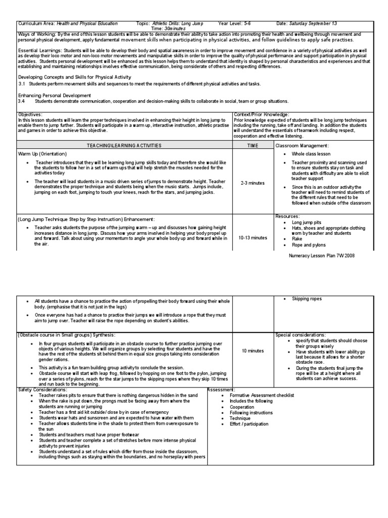 Hpe Lesson | Physical Education | Teachers